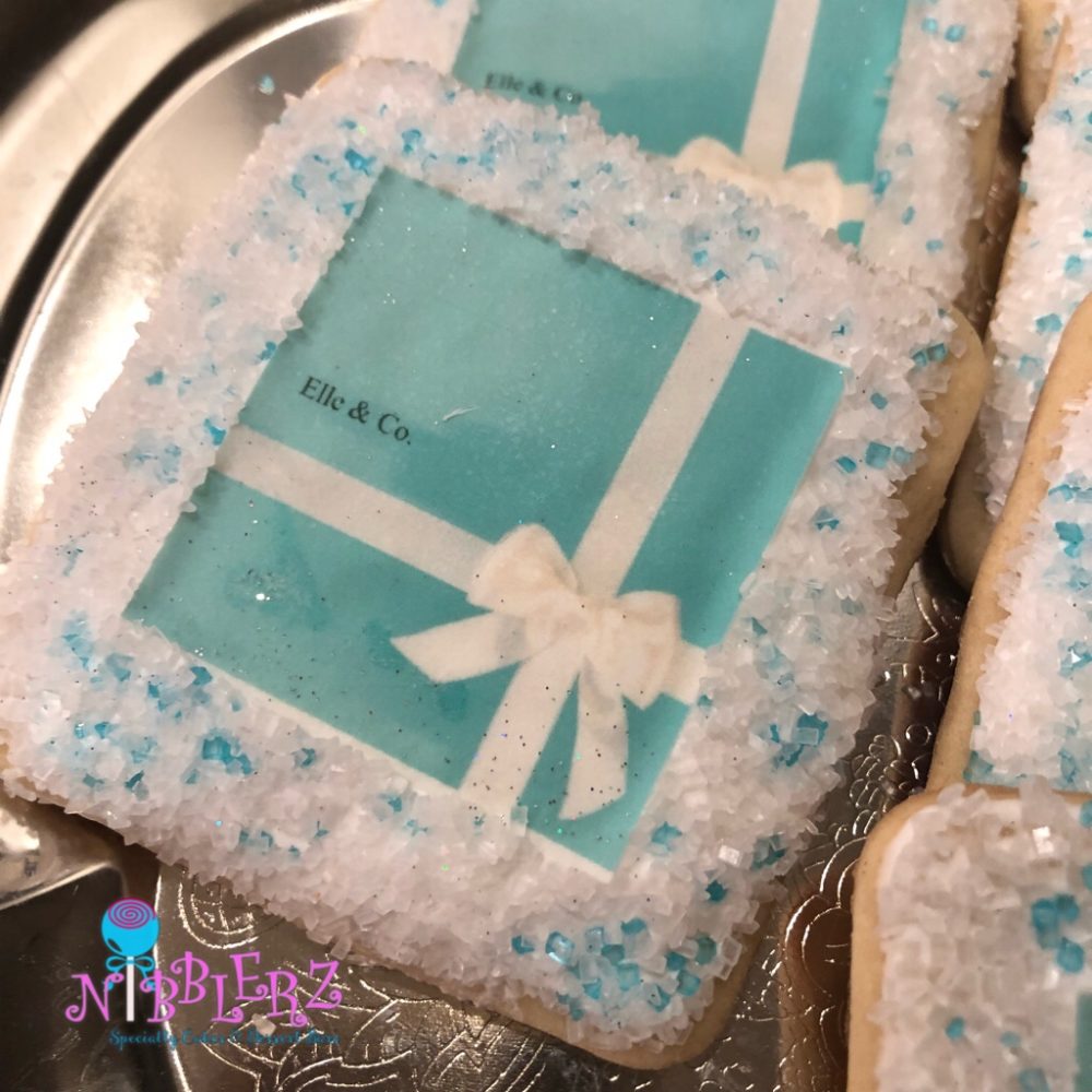 Tiffany & Co Iced Cookies with Personal Message – Nibblerz Desserts