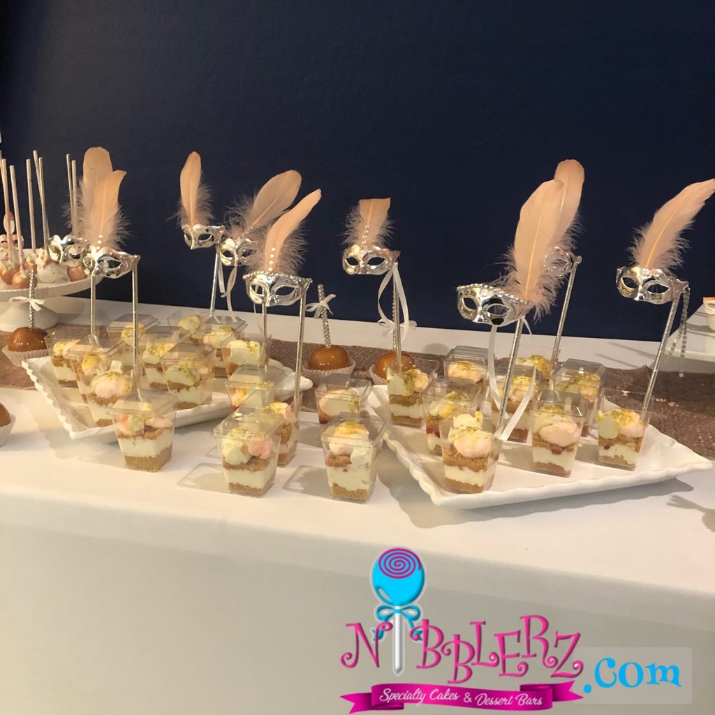 Masquerade Celebration Dessert Table (Rose Gold) – Nibblerz Desserts